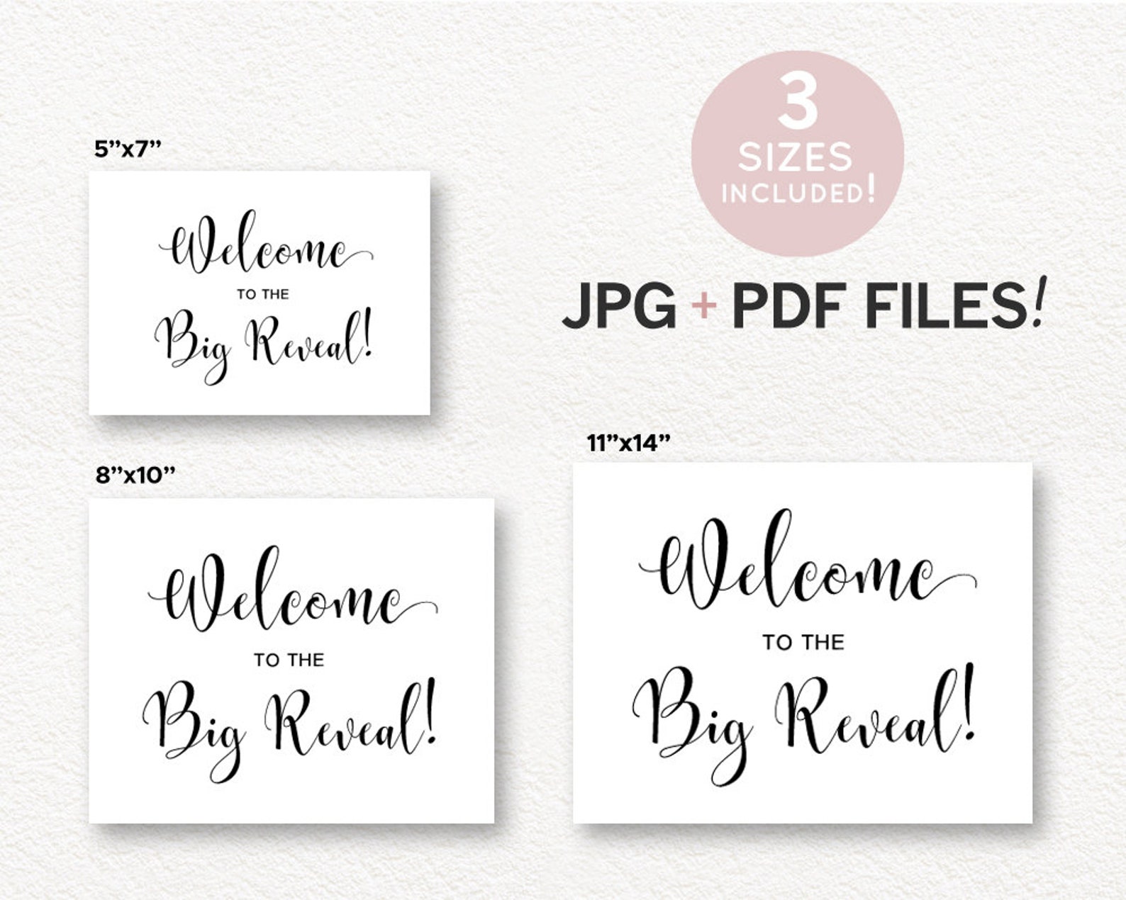 Welcome to the Big Reveal Sign Gender Reveal Sign Printable | Etsy