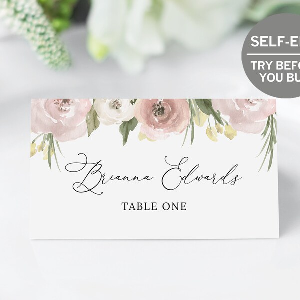 Floral Place Cards - Etsy