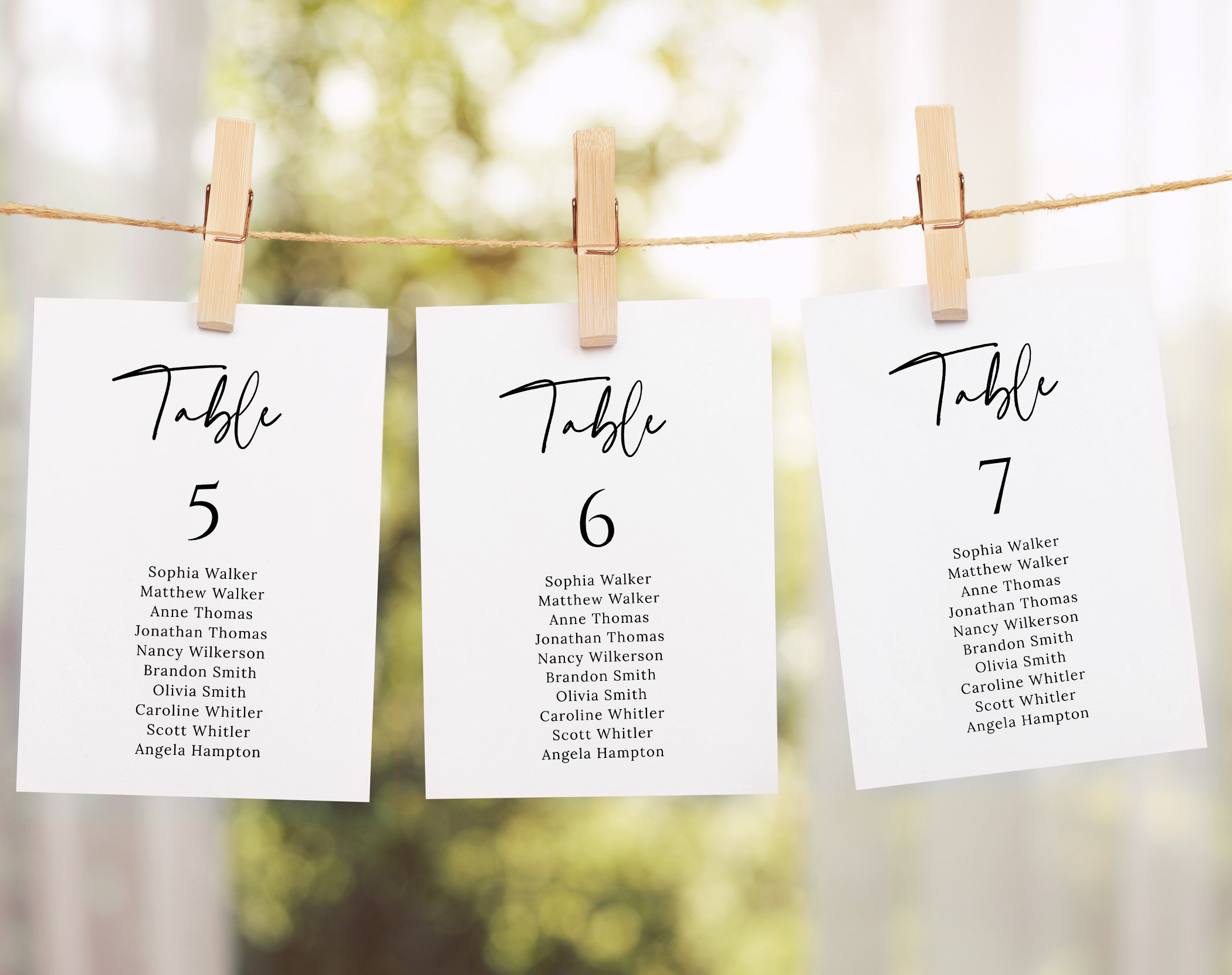 Printable Wedding Seating Chart Template Modern Calligraphy - Etsy