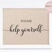 Please Help Yourself Wedding Sign, Help Yourself Sign Restroom Sign ...