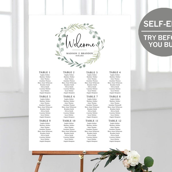 Rehearsal Dinner Signs With Seating Chart - Etsy