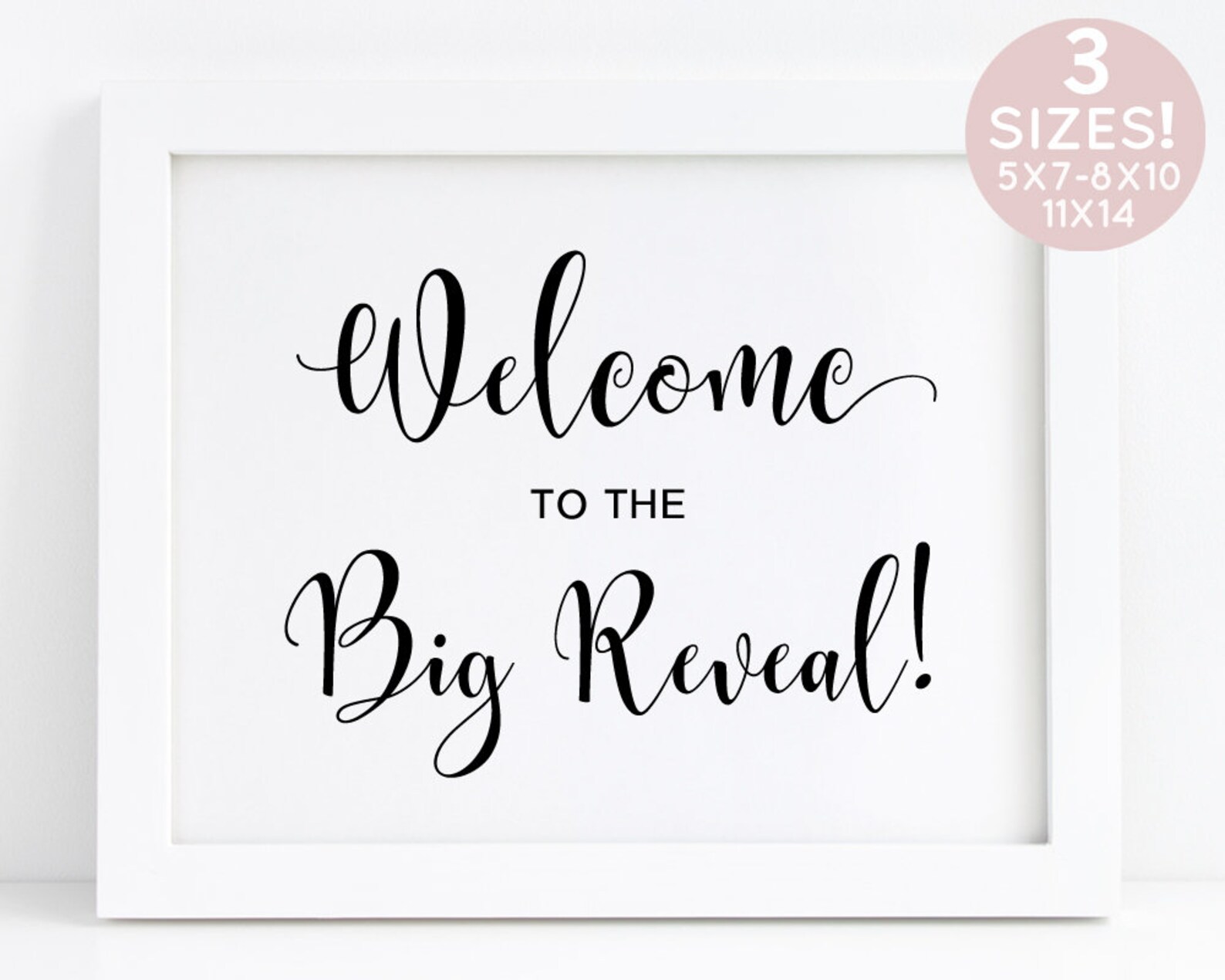 Welcome to the Big Reveal Sign, Gender Reveal Sign Printable, Gender ...
