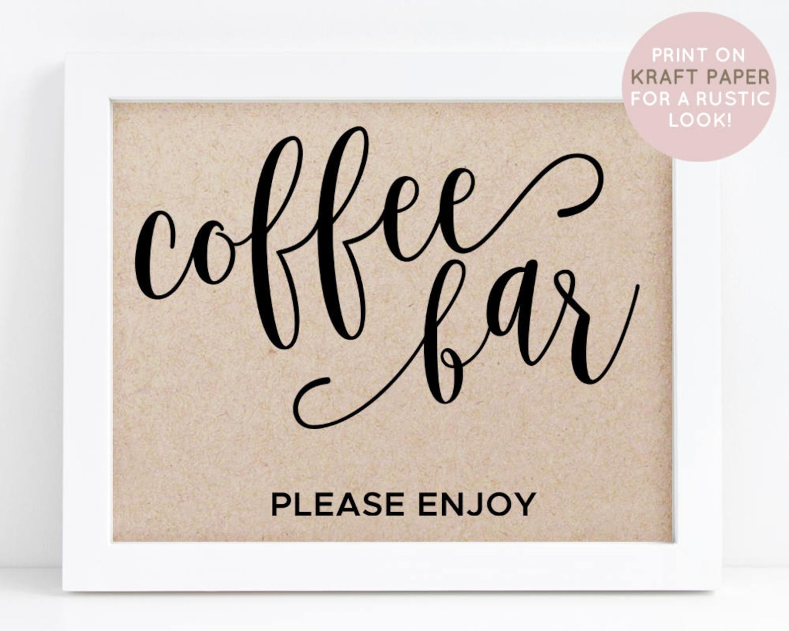 Printable Coffee Sign Wedding Table Sign Printable Shower | Etsy