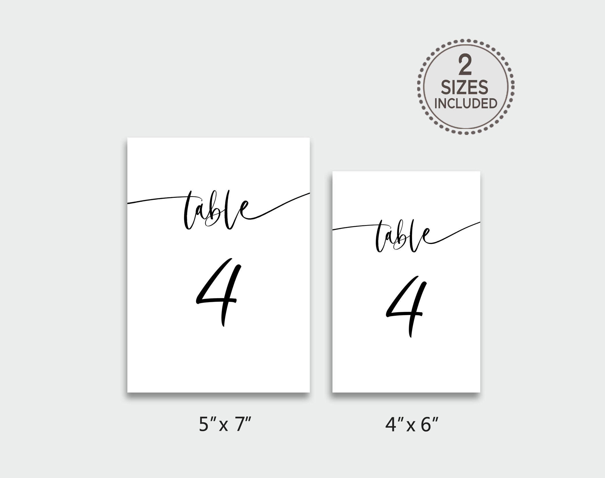 Wedding Table Numbers Template Printable and Editable Table | Etsy