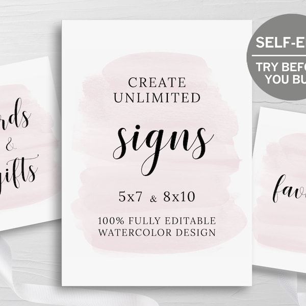 Free Bridal Shower 8 X 10 Invitations Template - Etsy