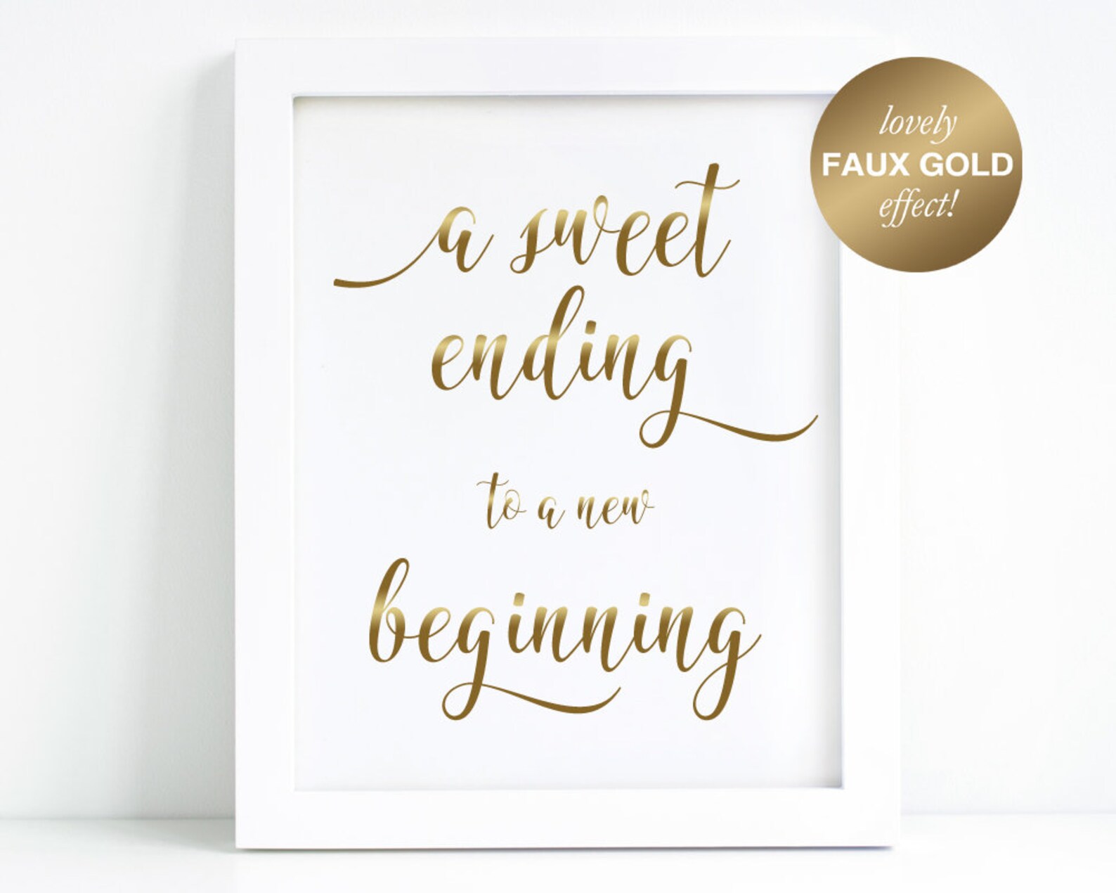 A Sweet Ending Sign, Wedding Favor Sign Printable, Graduation Sign ...