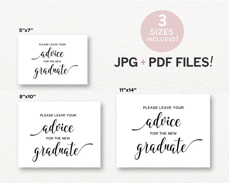 Advice for Graduate Sign High School College Graduation | Etsy