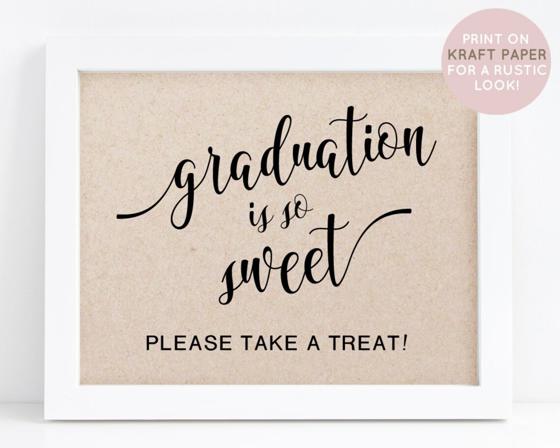 Graduation is Sweet Graduation Party Printable Grad Favor | Etsy