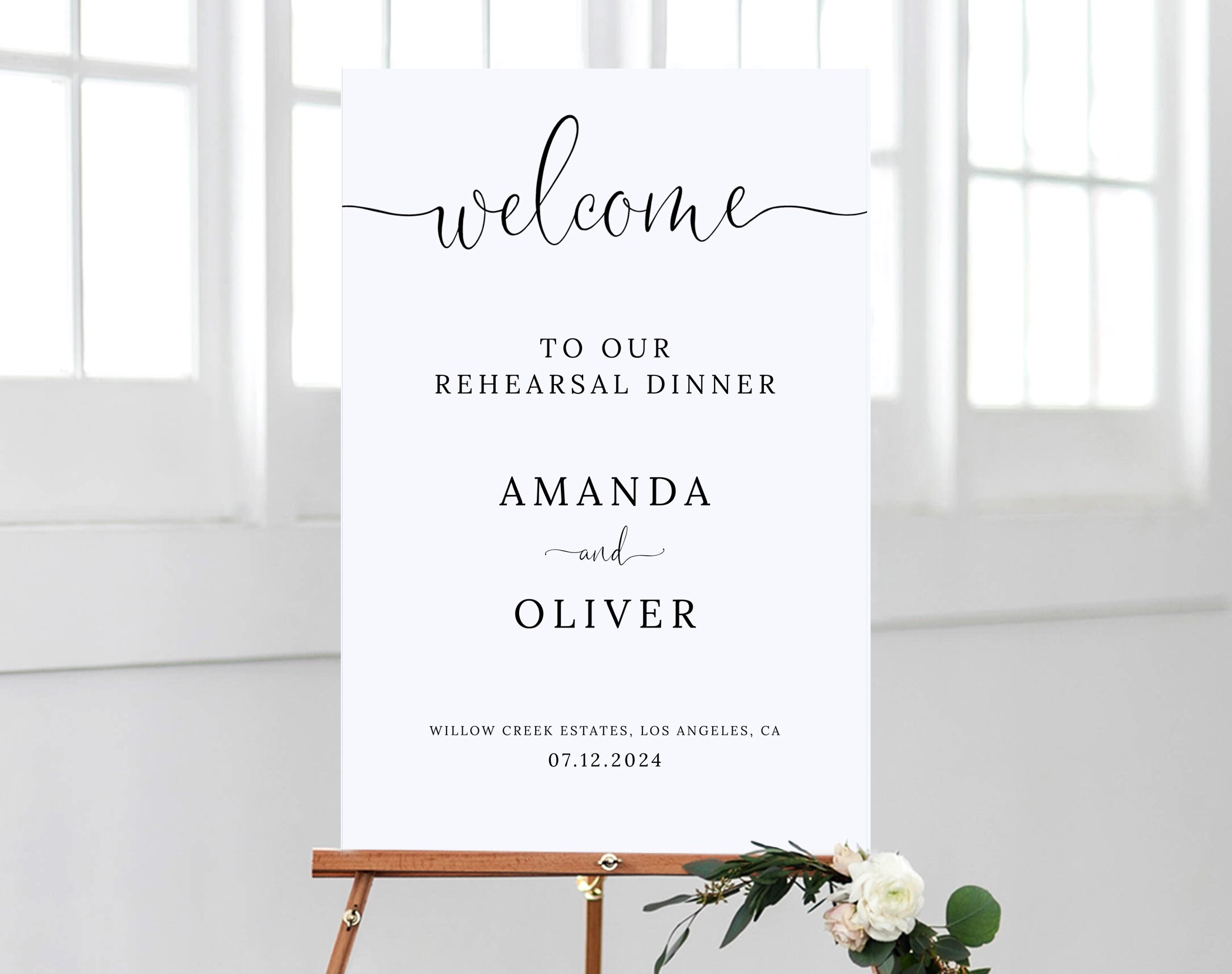 Rehearsal Dinner Welcome Sign Template Printable Rehearsal - Etsy