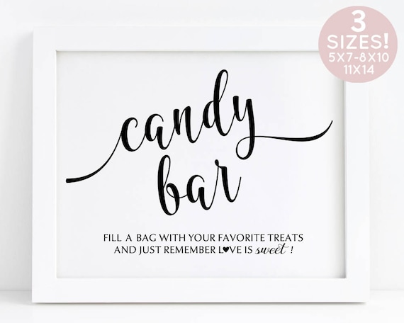 Candy Bar Signs