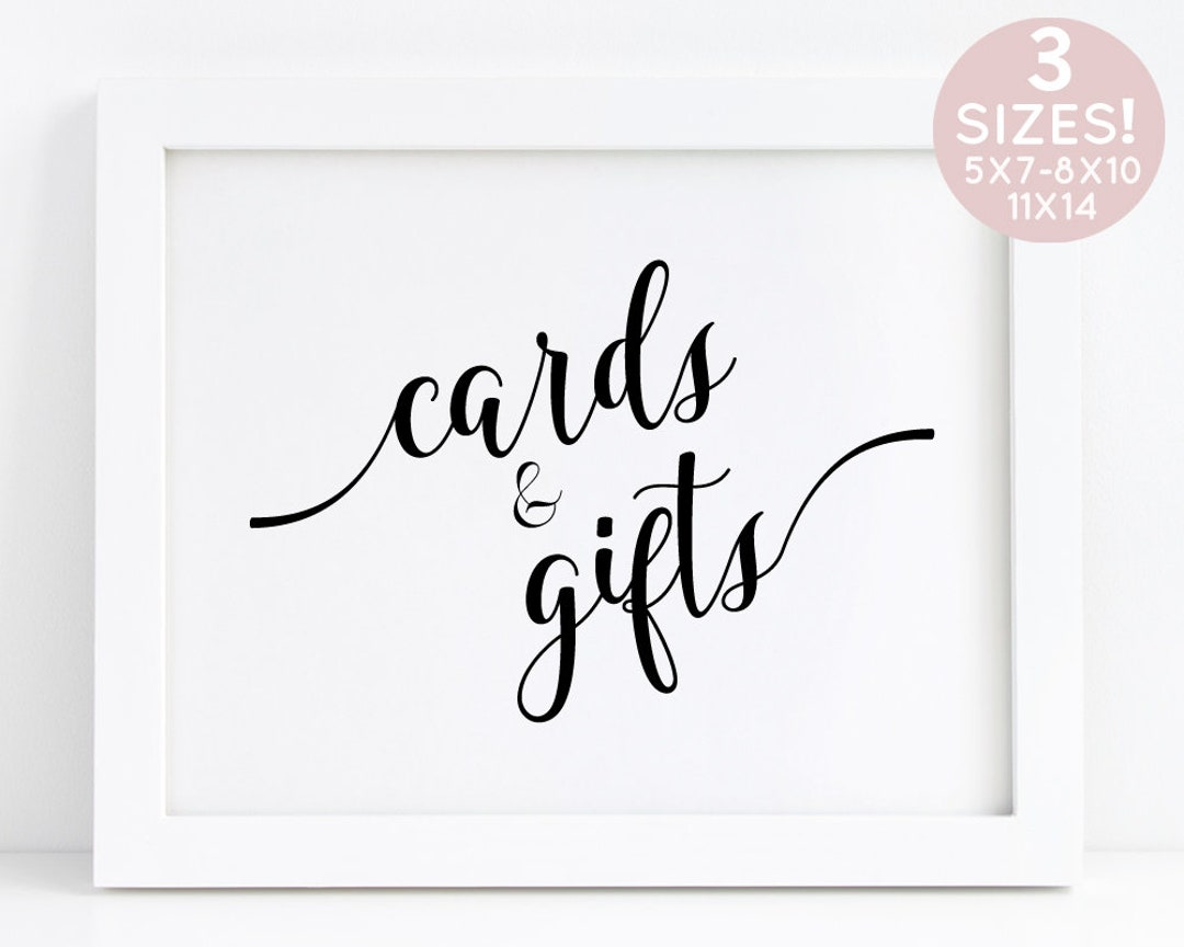 Cards and Gifts Sign, Cards Gifts Sign Wedding Printable, Wedding Gift ...