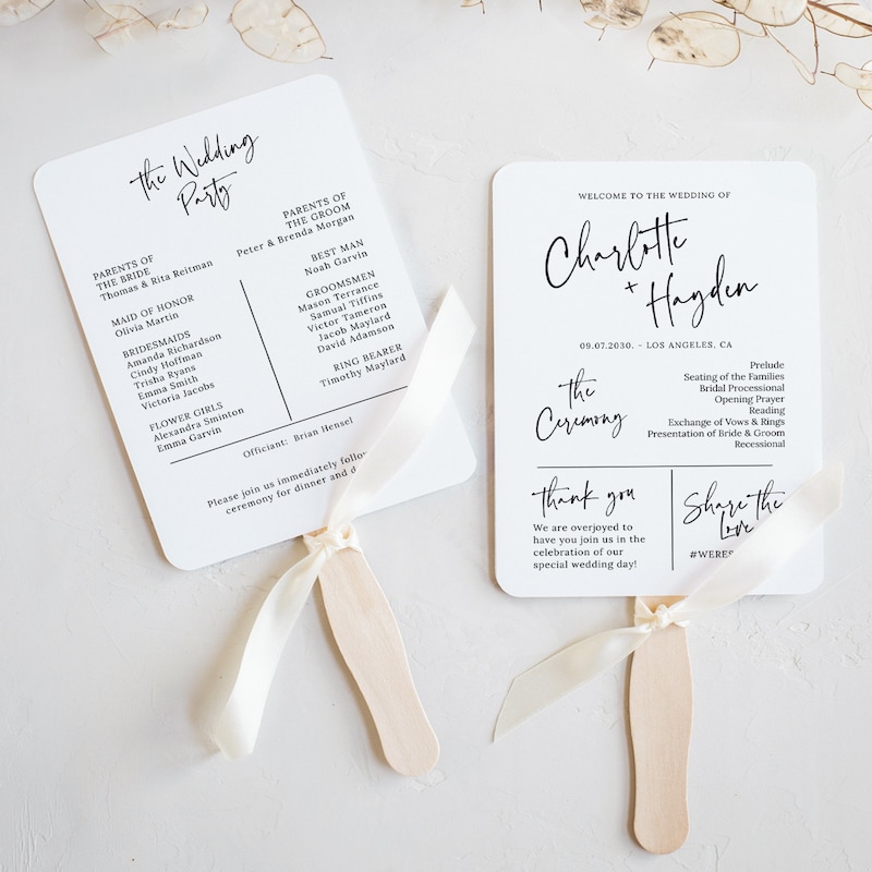 Rustic Wedding Program - Etsy