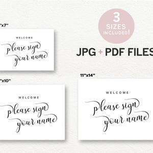 Please Sign Your Name, Welcome Sign Print, Guest Registry, Sign Your ...