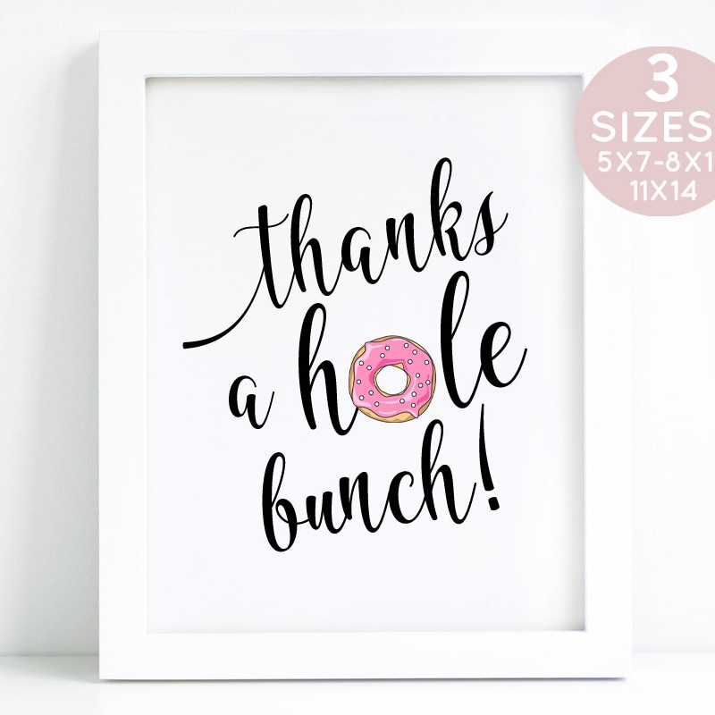 Donut Thank You - Etsy