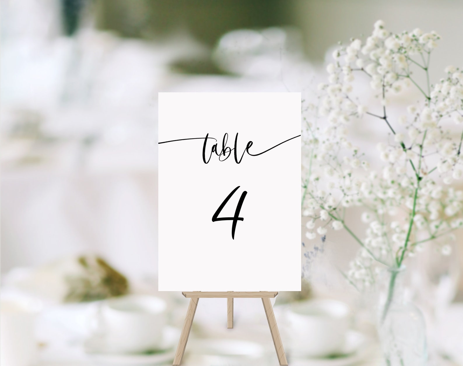 Wedding Table Numbers Template Printable and Editable Table - Etsy