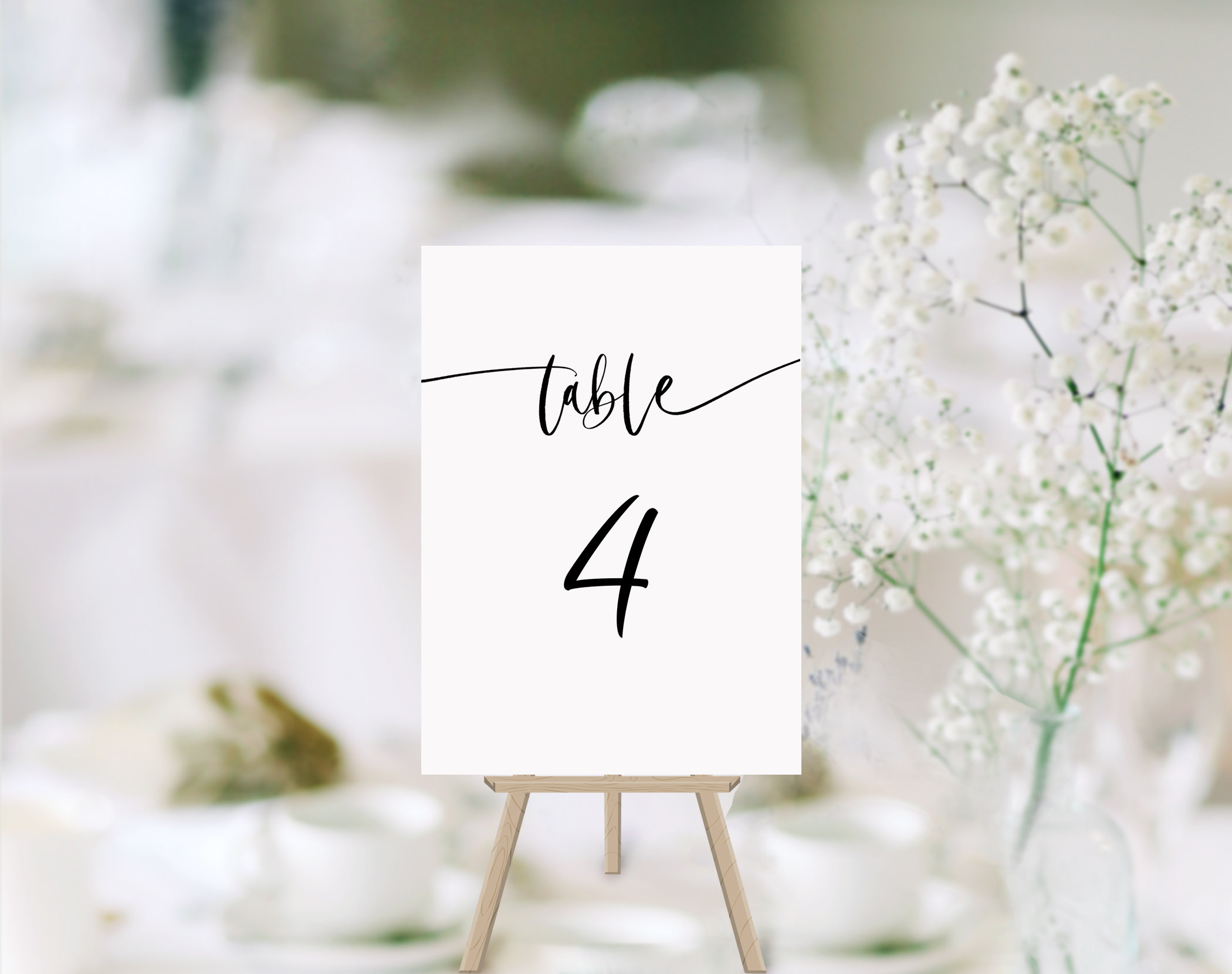 Wedding Table Numbers Template Printable and Editable Table | Etsy