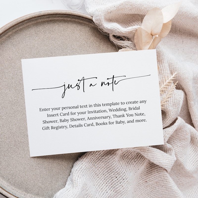 Invitation Insert - Etsy