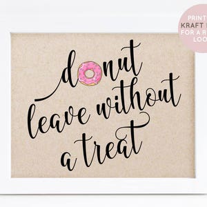 Donut Bar Sign, Sign Donut, Donut Party Printable, Wedding Donut, Kids ...