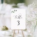 Table Numbers Card Template Table Cards Greenery Printable - Etsy