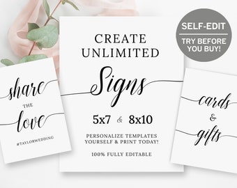 Diy Table Signs - Etsy