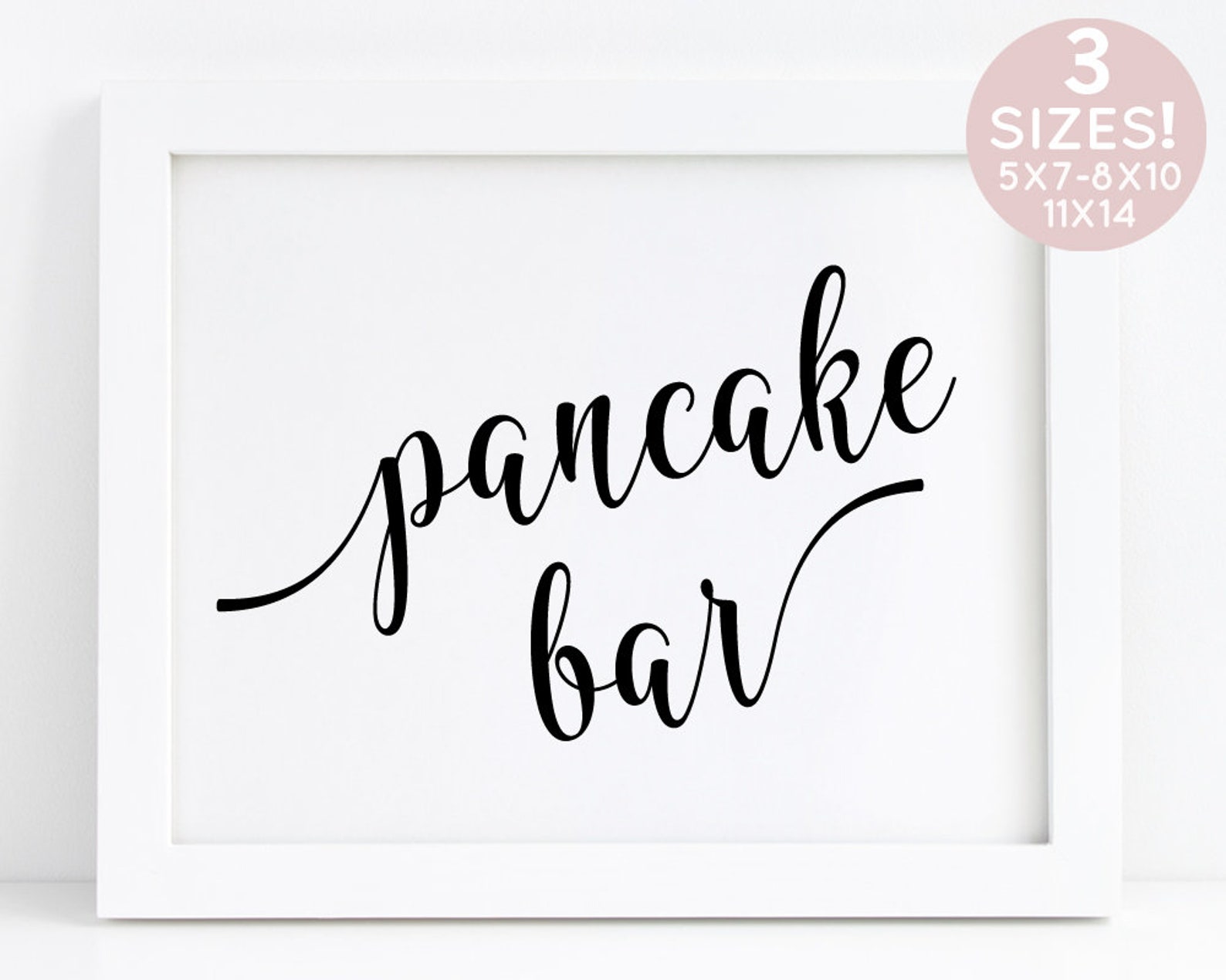 Pancake Bar Sign Brunch Printable Pancake and Pajama Party - Etsy