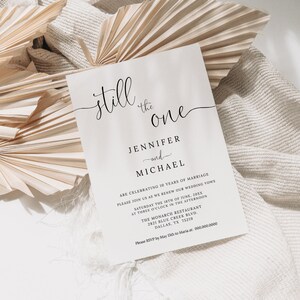 Wedding Vows Invitation Template, Classic Calligraphy, Anniversary Vows ...