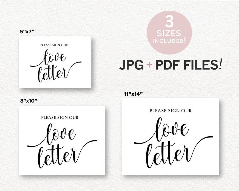 Love Letter Sign Love Letter Wedding Wedding Love Letter - Etsy