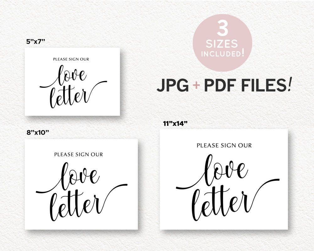 Love Letter Sign Love Letter Wedding Wedding Love Letter - Etsy
