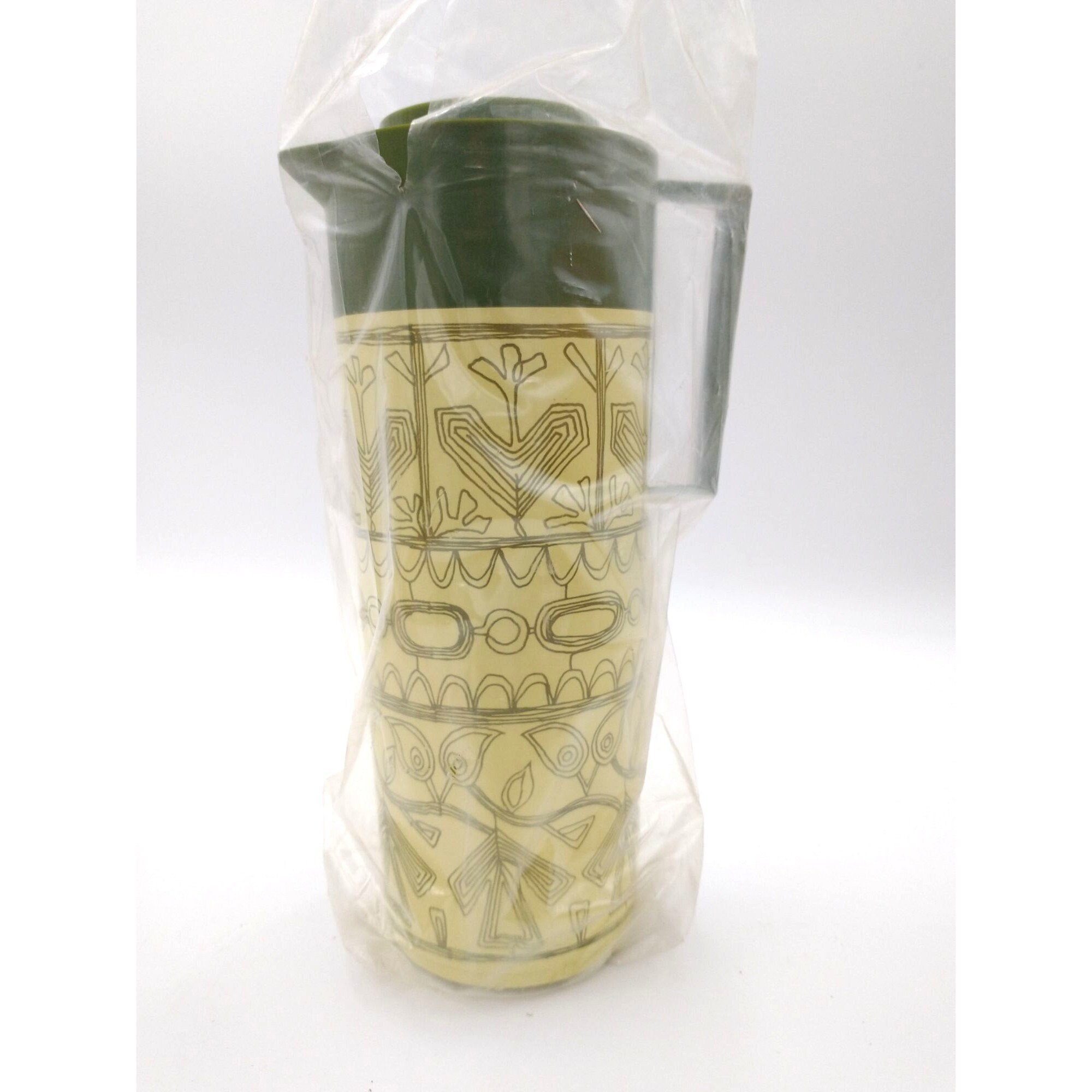 Vintage Green Flora Theme Aladdin Beverage Butler 4460 Carafe 1970s USA ...