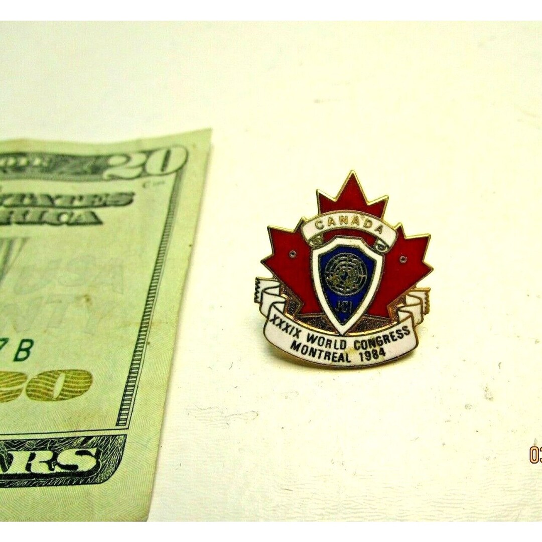 Vintage Jci World Congress 1988 39th Convention Montreal Canada Pin ...