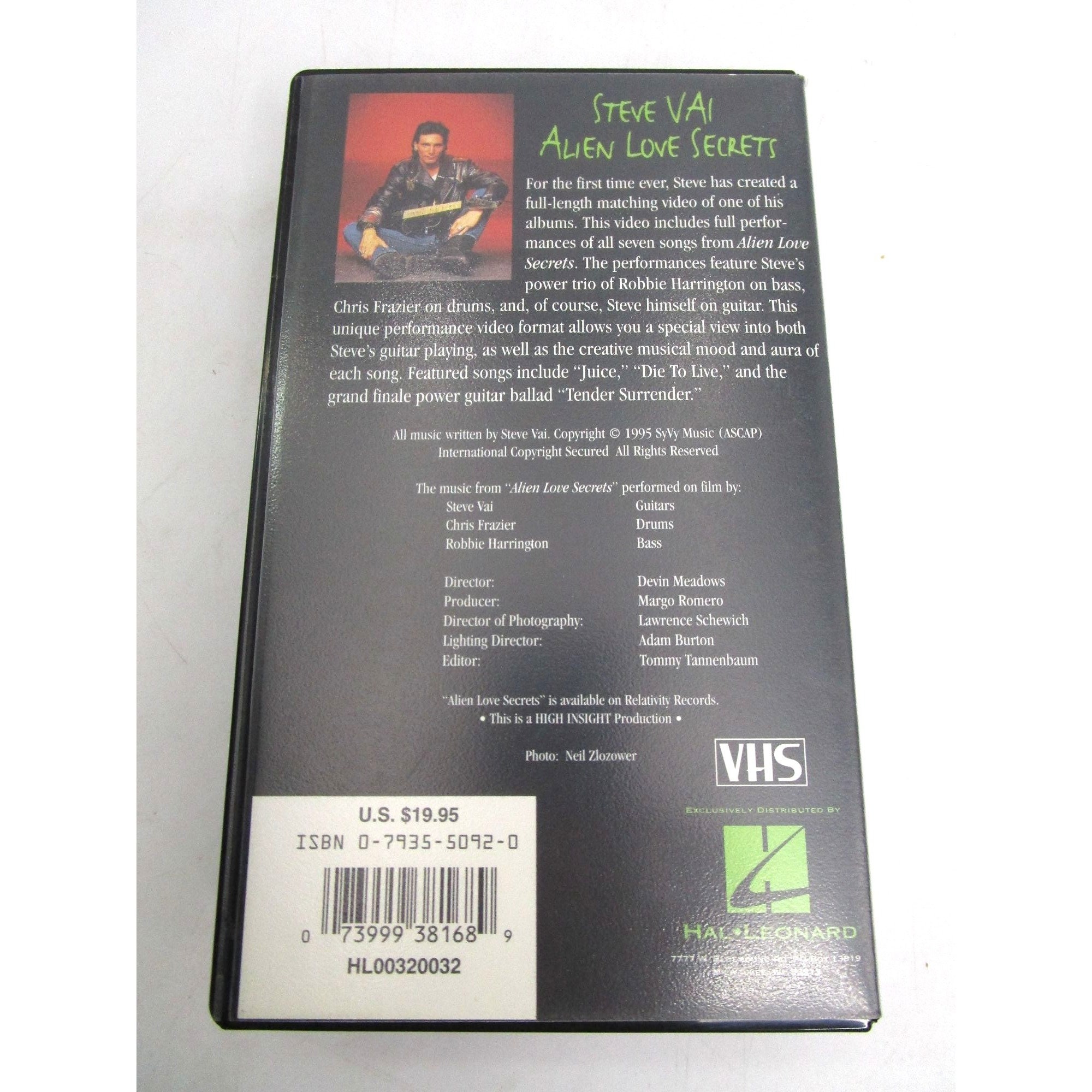 Vintage VHS Cassette Steve Vai Alien Love Secrets Guitar Rock 1990s - Etsy