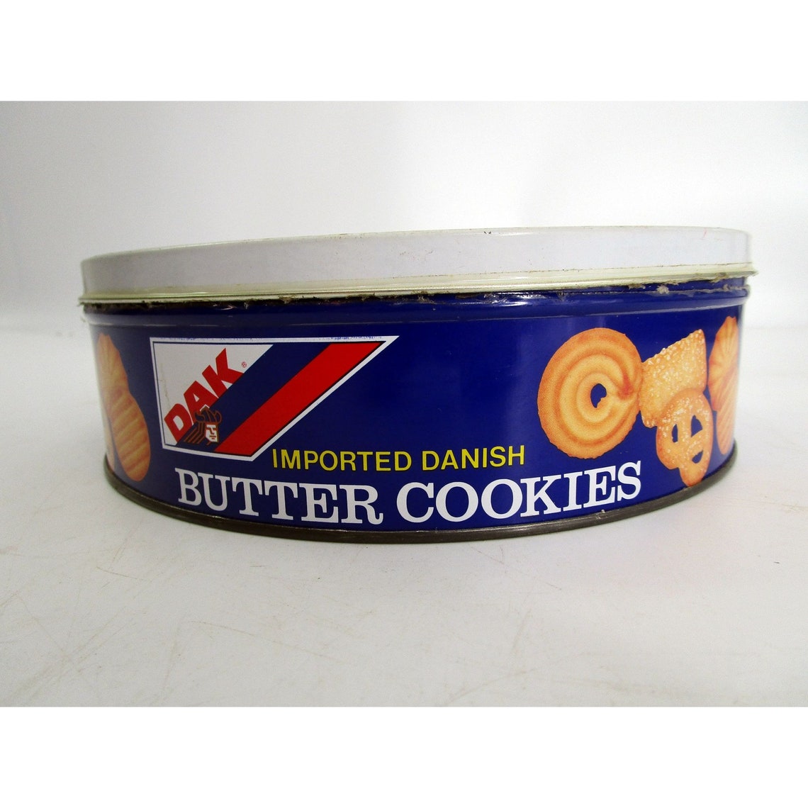 Vintage Dak Danish Butter Cookies Tin Can Canister Retro Decor Kitchen ...