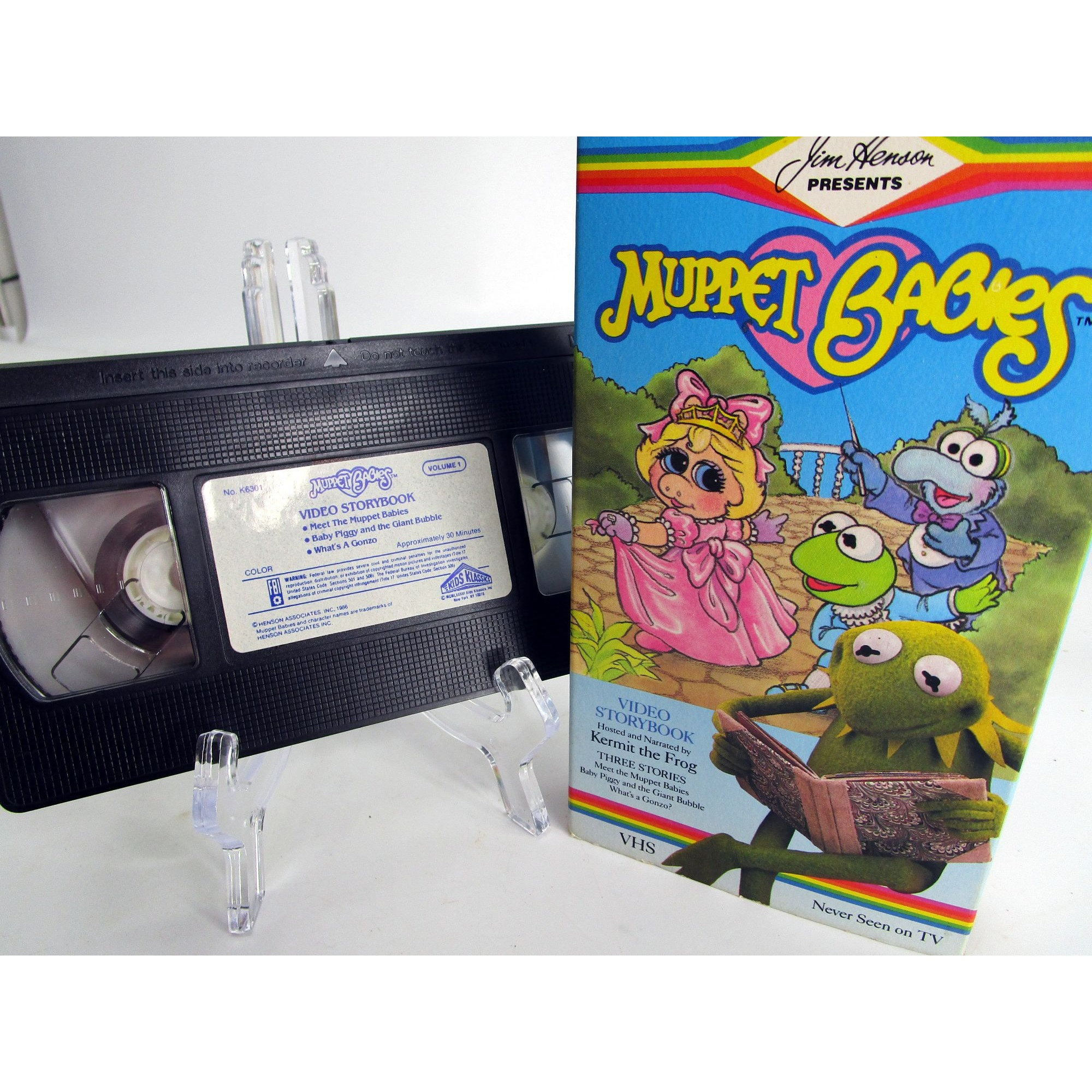 Vintage VHS Muppet Babies Video Storybook Volume 1 Narrated Kermit the ...