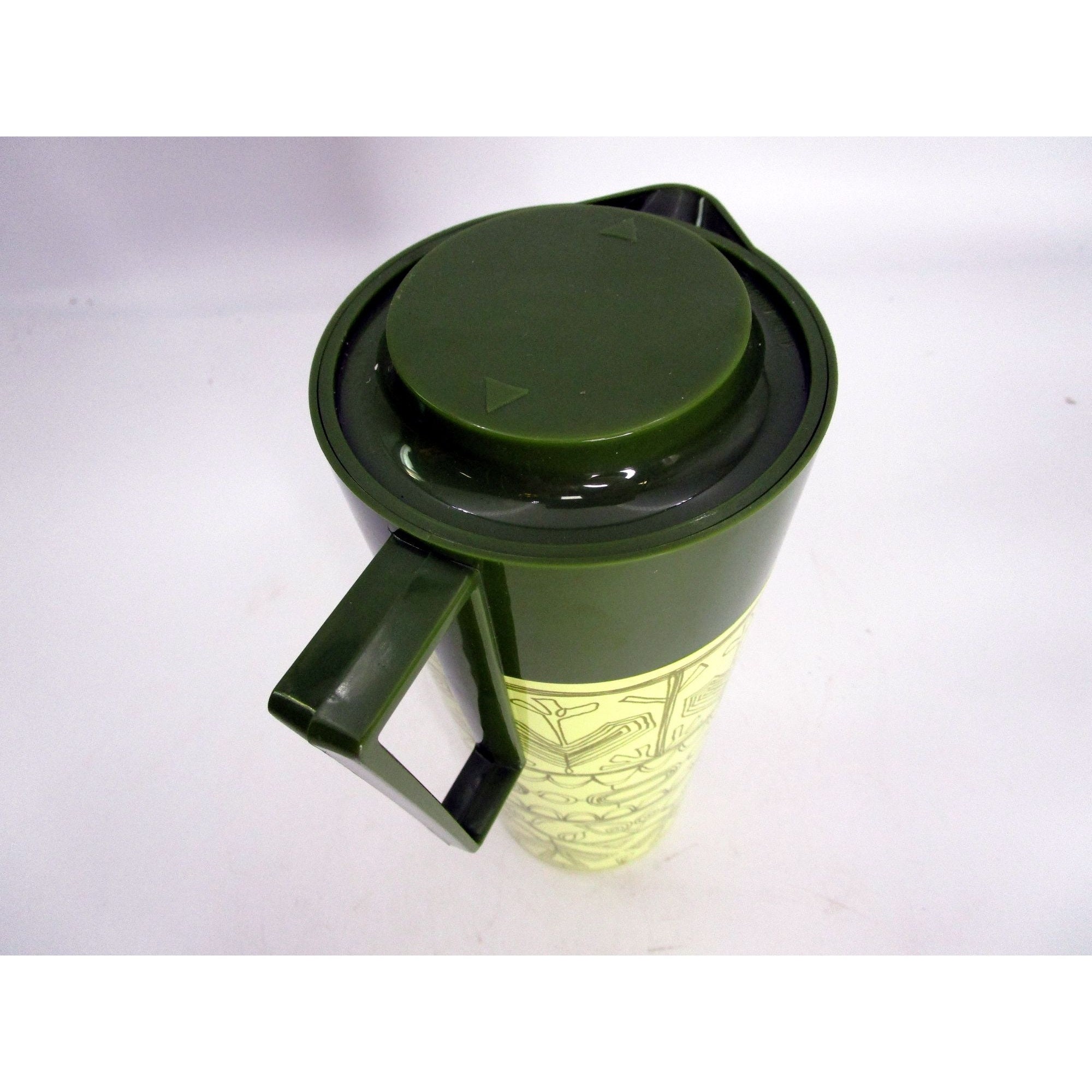 Vintage Green Flora Theme Aladdin Beverage Butler 4460 Carafe 1970s USA ...