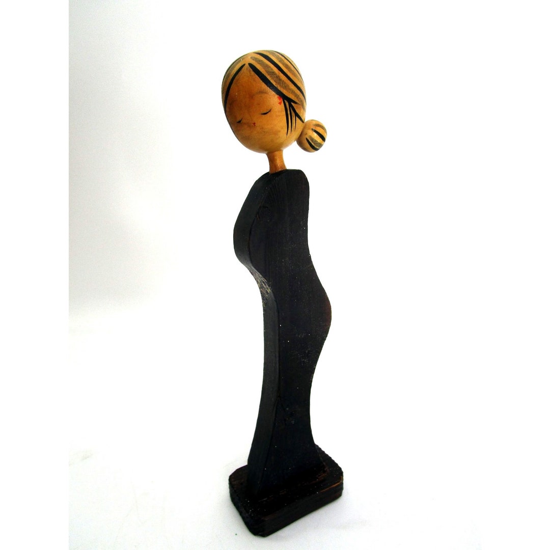 Vintage Hand Made Japanese Geisha Girl Decor Wood Statue Japan 1950s - Etsy