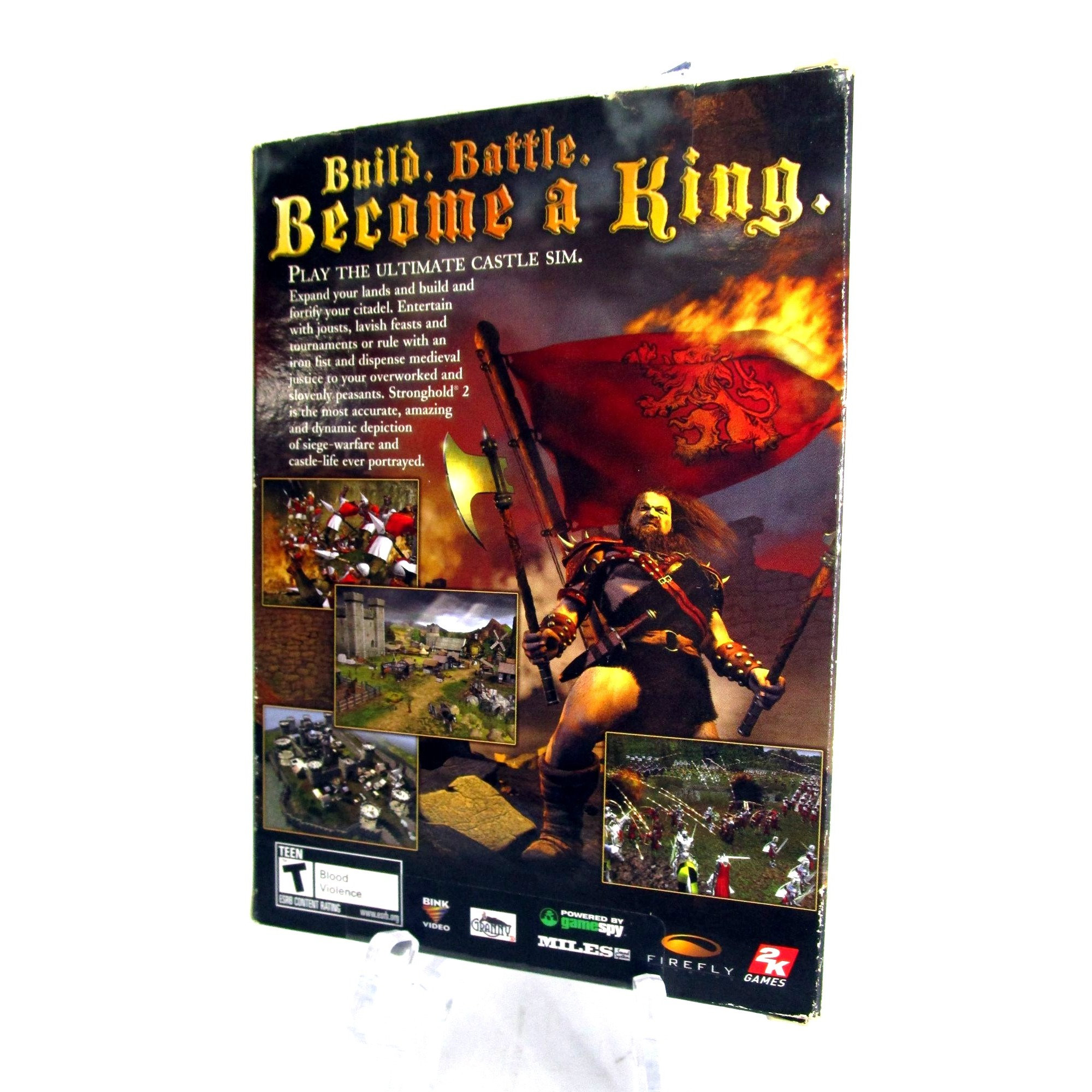 Vintage Stronghold 2 Pc Strategy Game Castle Sim Big Box Edition Discs ...