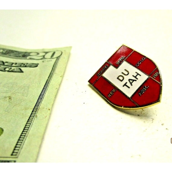 Vintage Utah Du Ducks Unlimited State Pin Pinback Swag - Gem