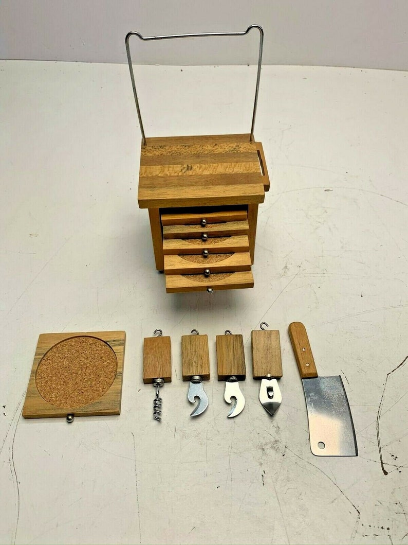 Unique 1970's Onesco Taiwan Can Glass Coasters Cheese Board, Bottle ...