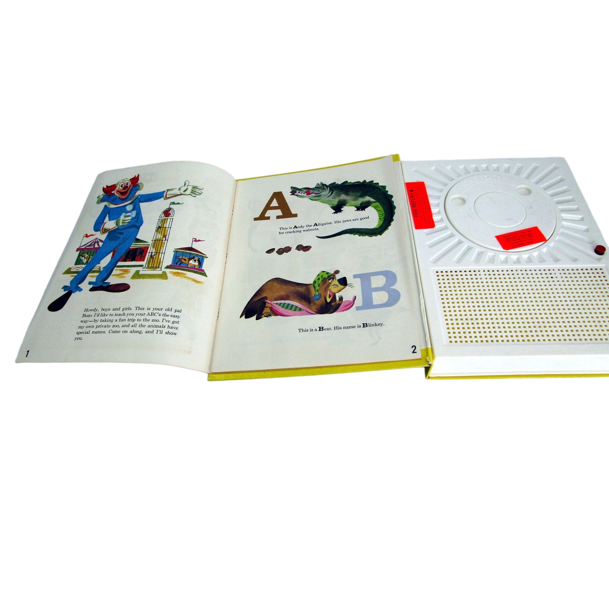 Vintage 1960s Bozo Clown and His Abc Zoo Turn and Learn Book by Sonic ...