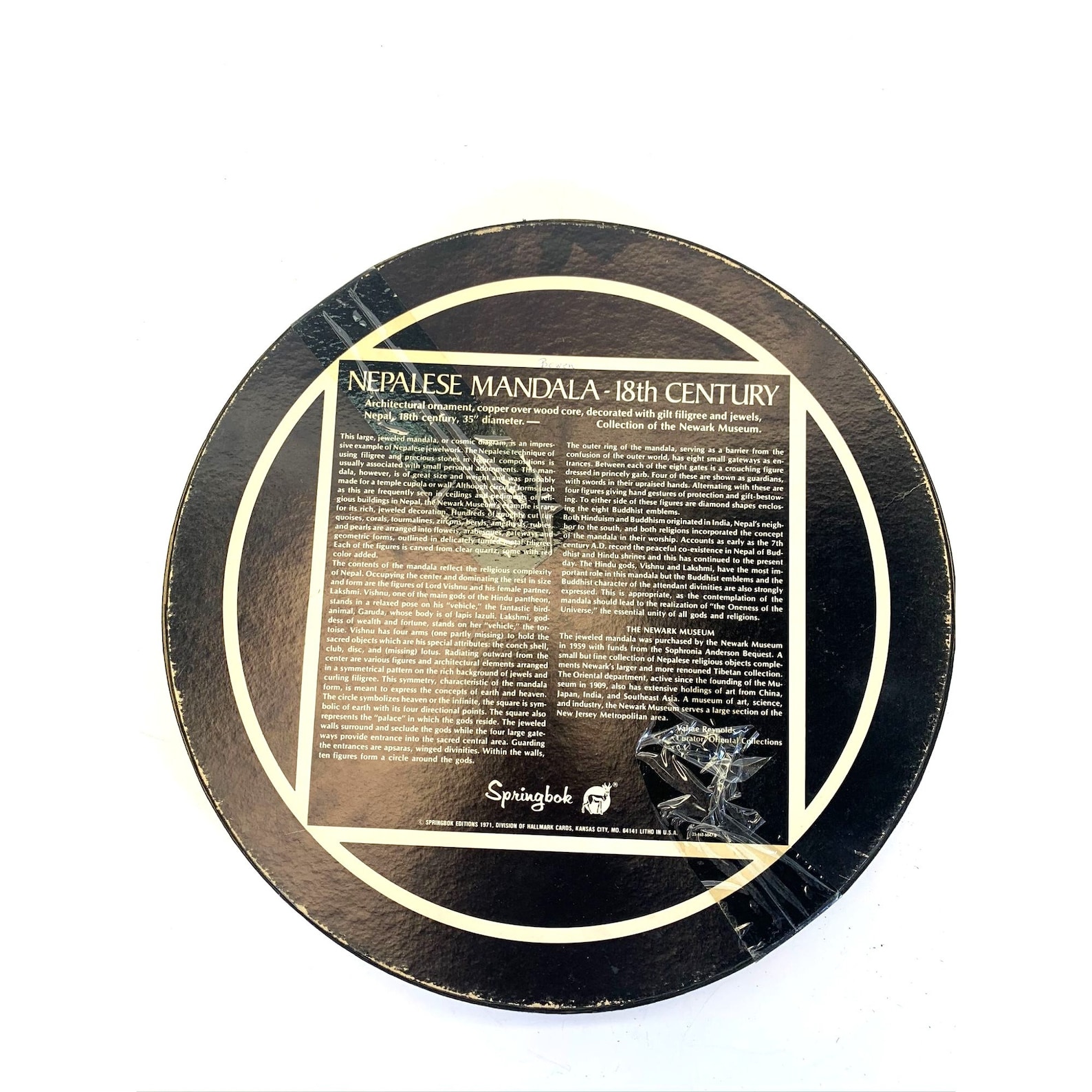 Vintage Springbok Psychedelic Circular Puzzle Nepalese Mandala 18th ...