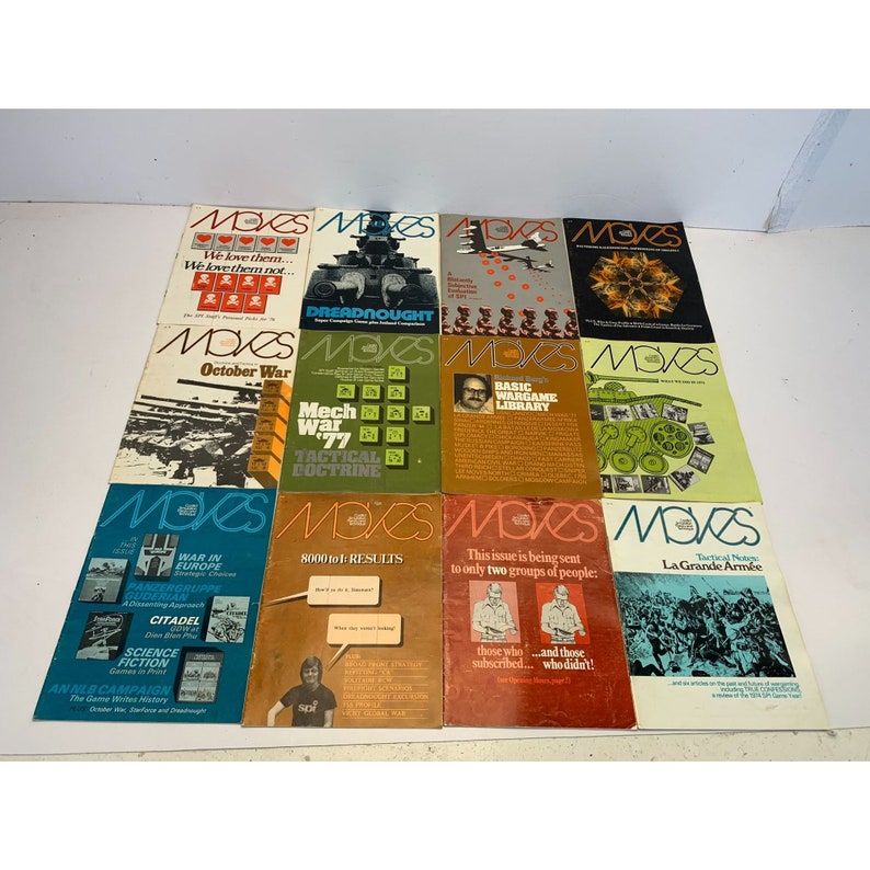 Vintage Lot of 12 S&G Moves Wargame Strategy Military History Magazine ...