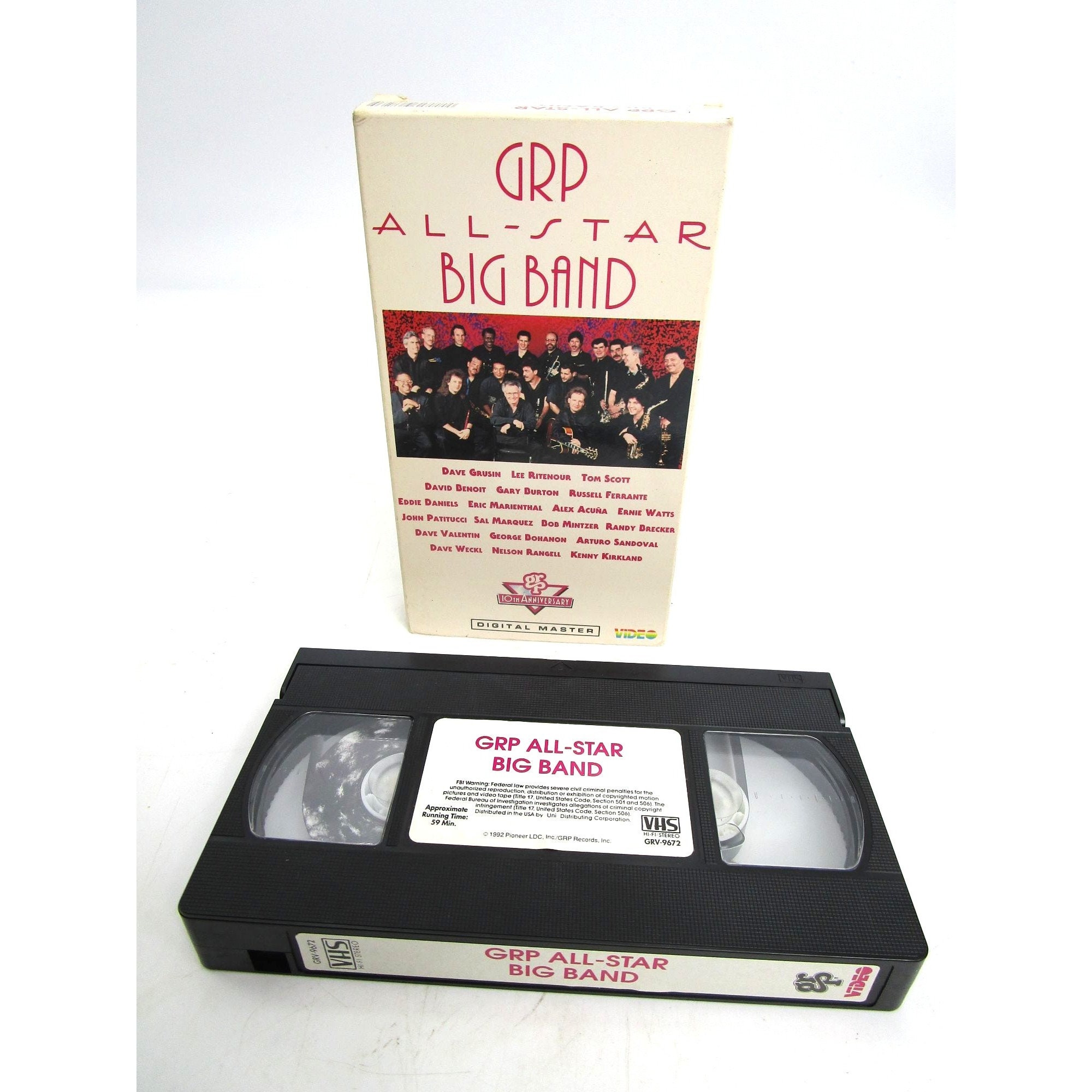 Rare Vintage VHS Cassette GRP All Star Big Band 10th Anniversary Jazz ...