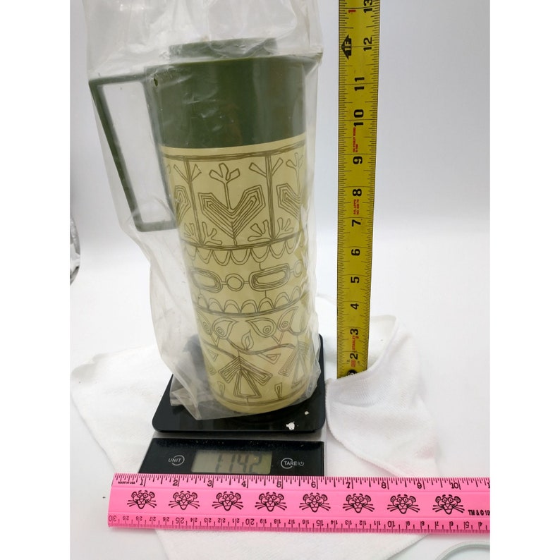 Vintage Green Flora Theme Aladdin Beverage Butler 4460 Carafe 1970s USA ...