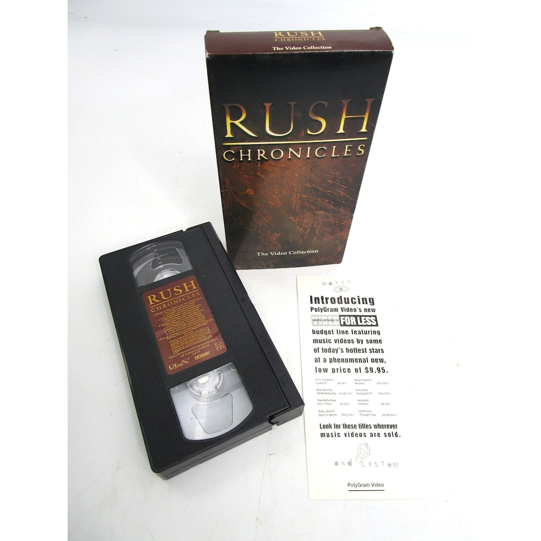 Vintage Rare VHS Cassette Tape Rush Chronicles the Video Collection 1990s - Etsy