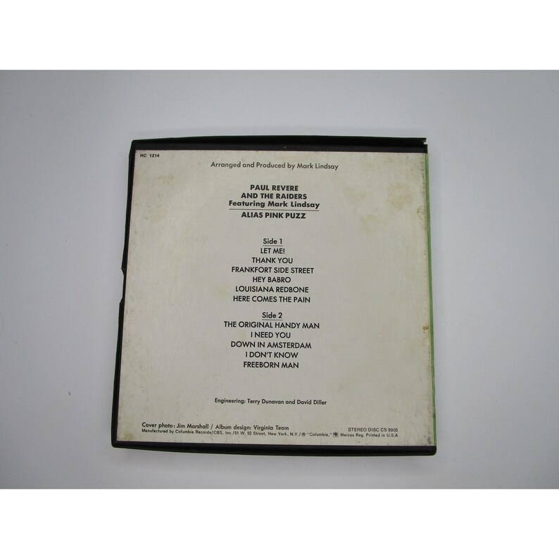 Rare Reel to Reel Tape Paul Revere and the Raiders Alias Pink Puzz Rock ...