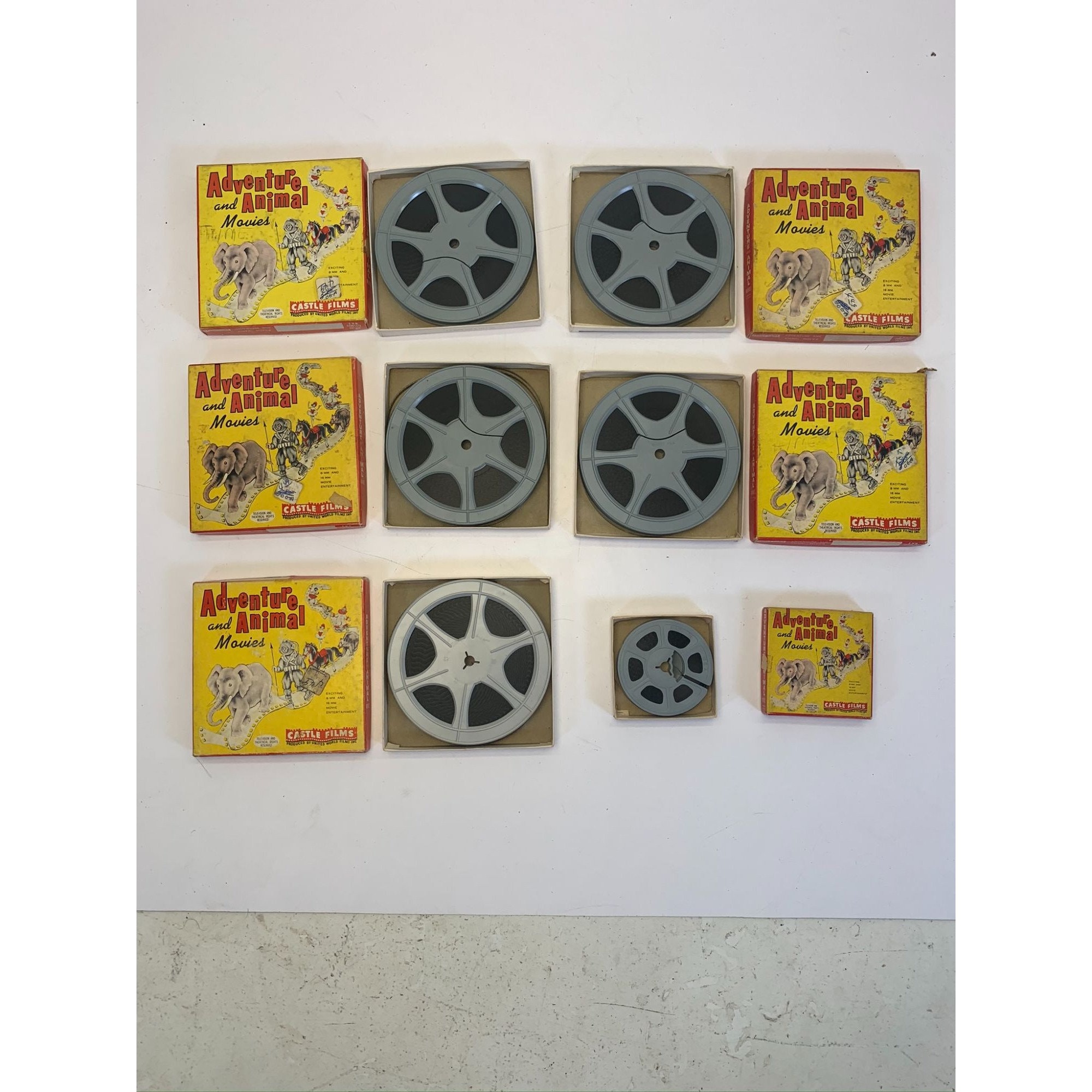 Vintage 8mm Film Reels Set Adventure Animals and Movies Castle Films ...