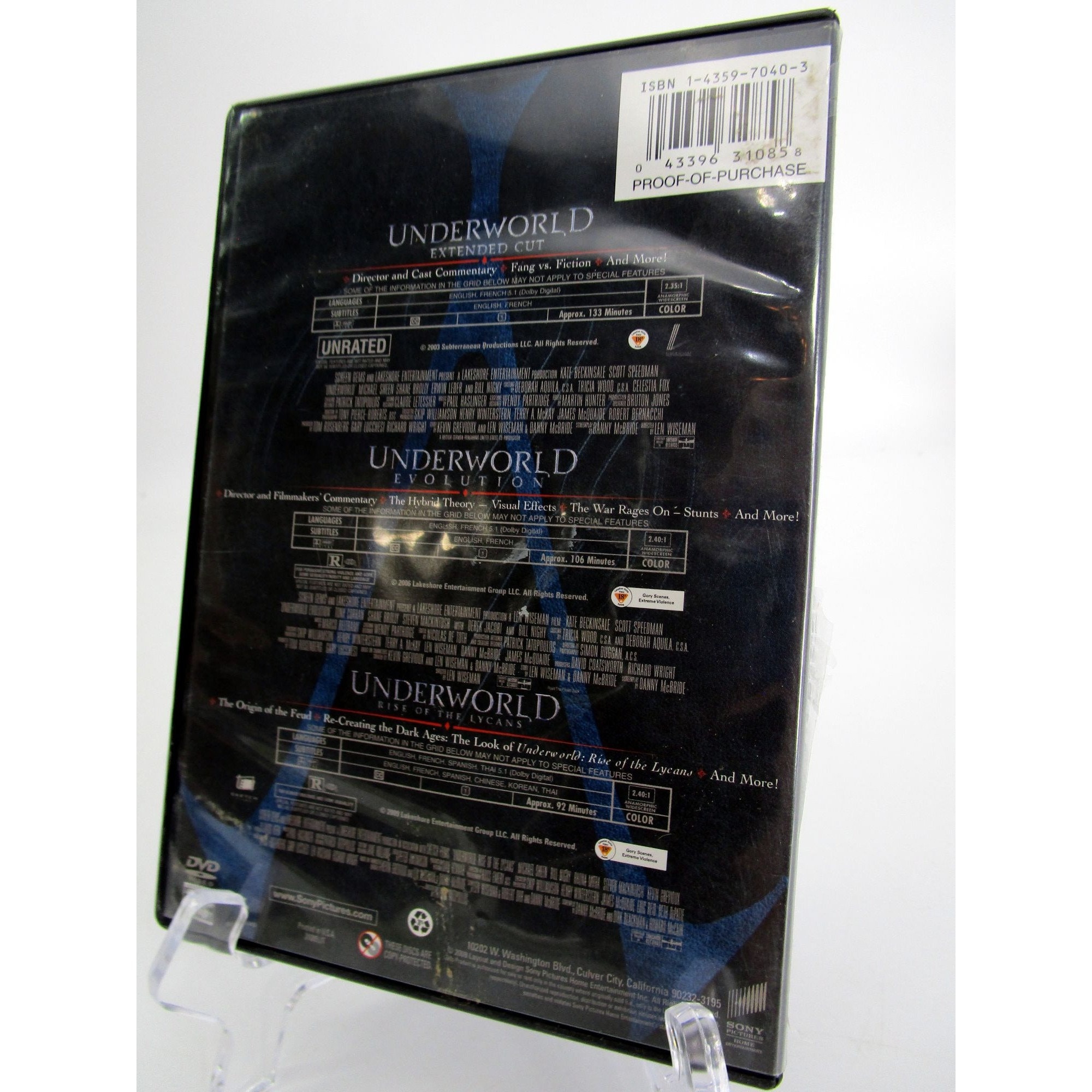 Underworld Trilogy Blu-ray Movie - Etsy