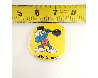 Smurf Button - Etsy