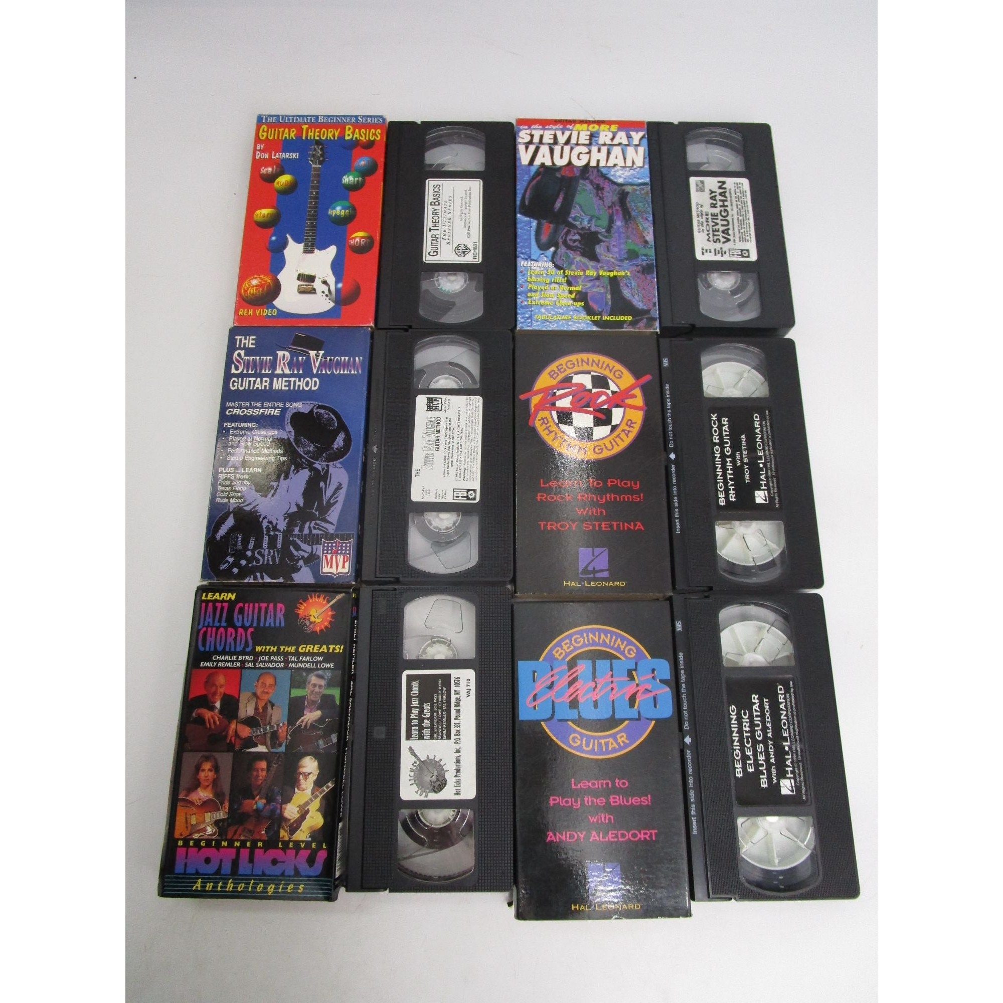 Vintage VHS Lot of 9 Guitar Instructional Video Lesson Vaughan Byrd ...