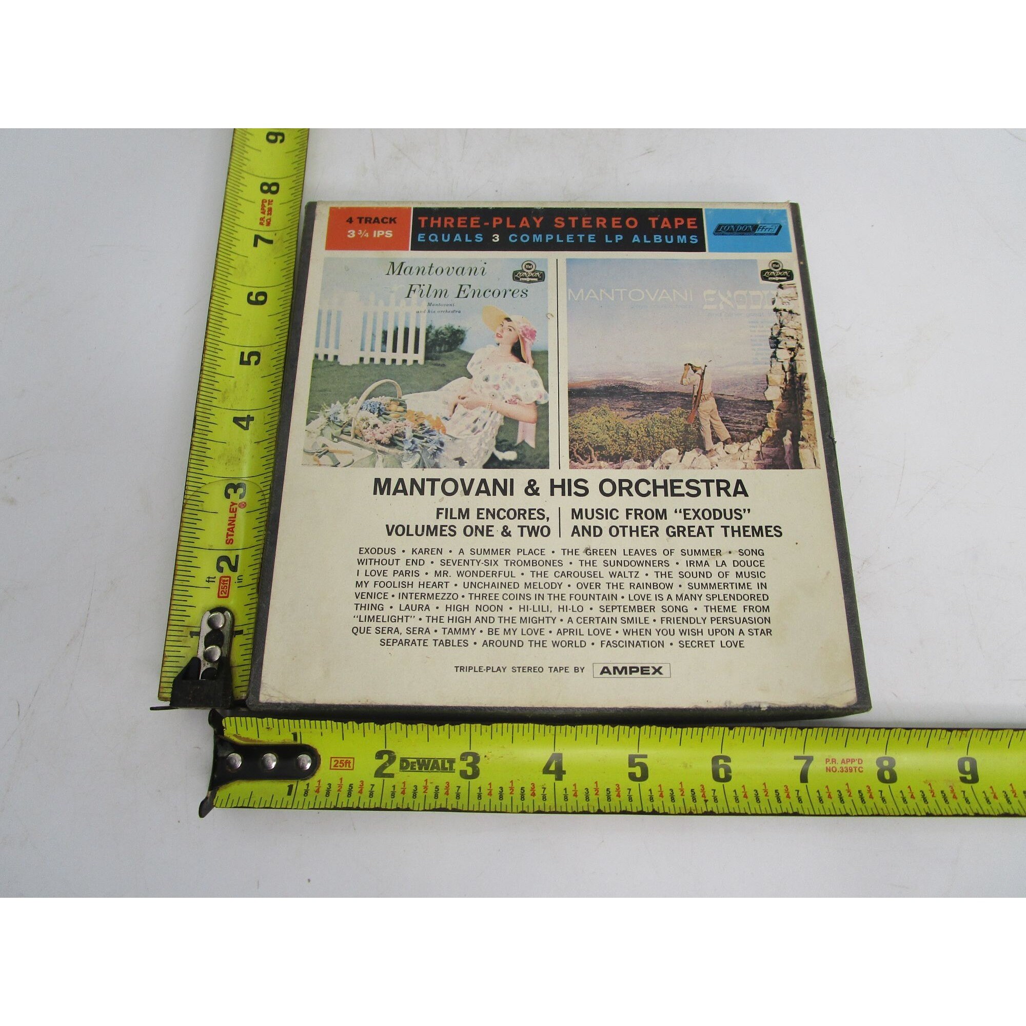 Vintage Triple Album Reel to Reel Mantovani Film Hits for Everyone ...